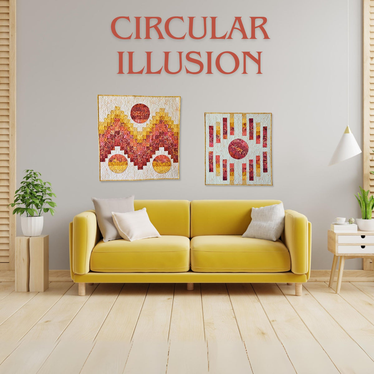 Circular Illusion 2 wall hangings – Connie Kresin Campbell