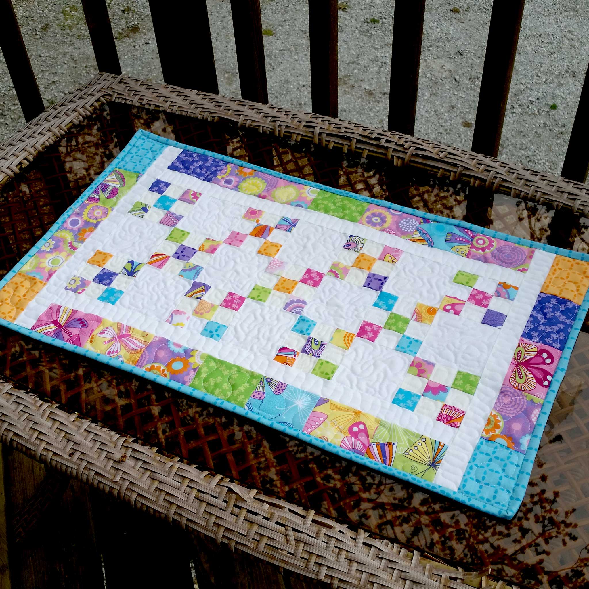 Scrappy 9 Patch Irish Chain Table Runner – Connie Kresin Campbell